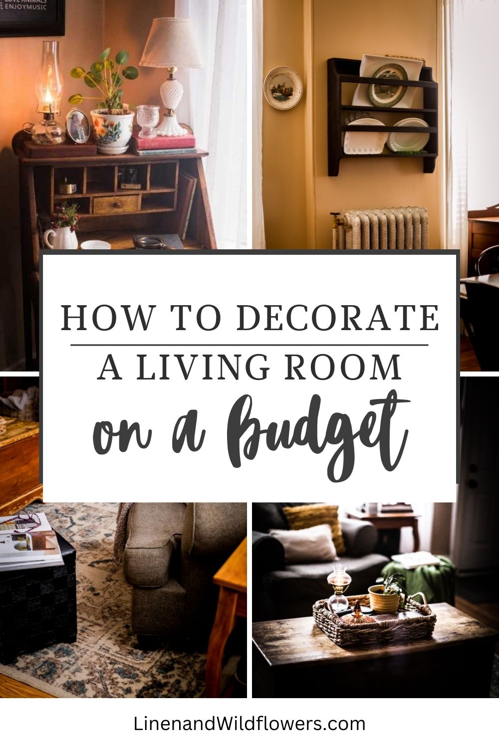 How to Decorate a Living Room on a Budget · Linen & Wildflowers