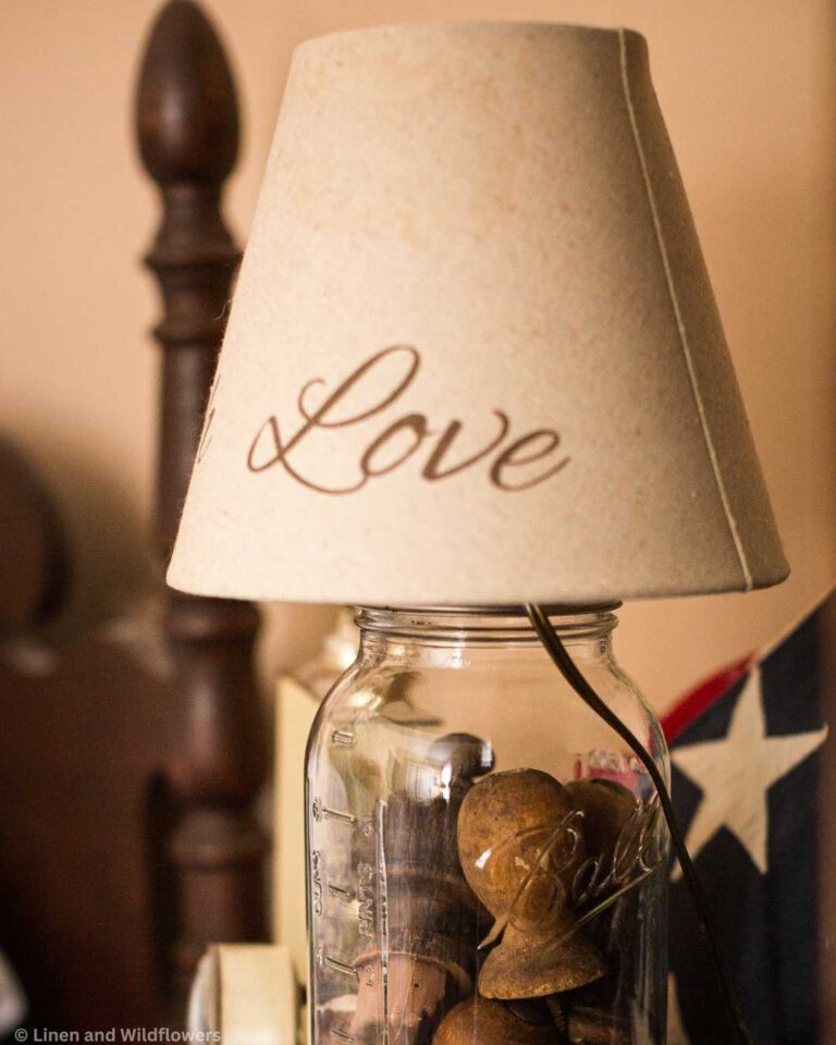 DIY Mason Jar Lamp · Linen & Wildflowers