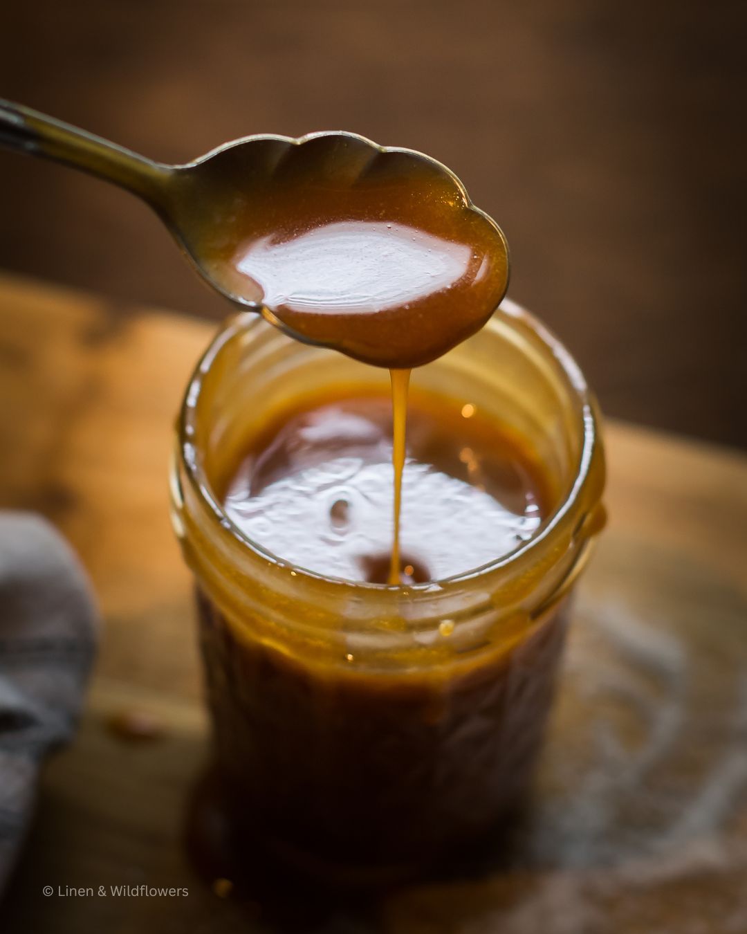 How to Make Homemade Salted Caramel Sauce · Linen & Wildflowers