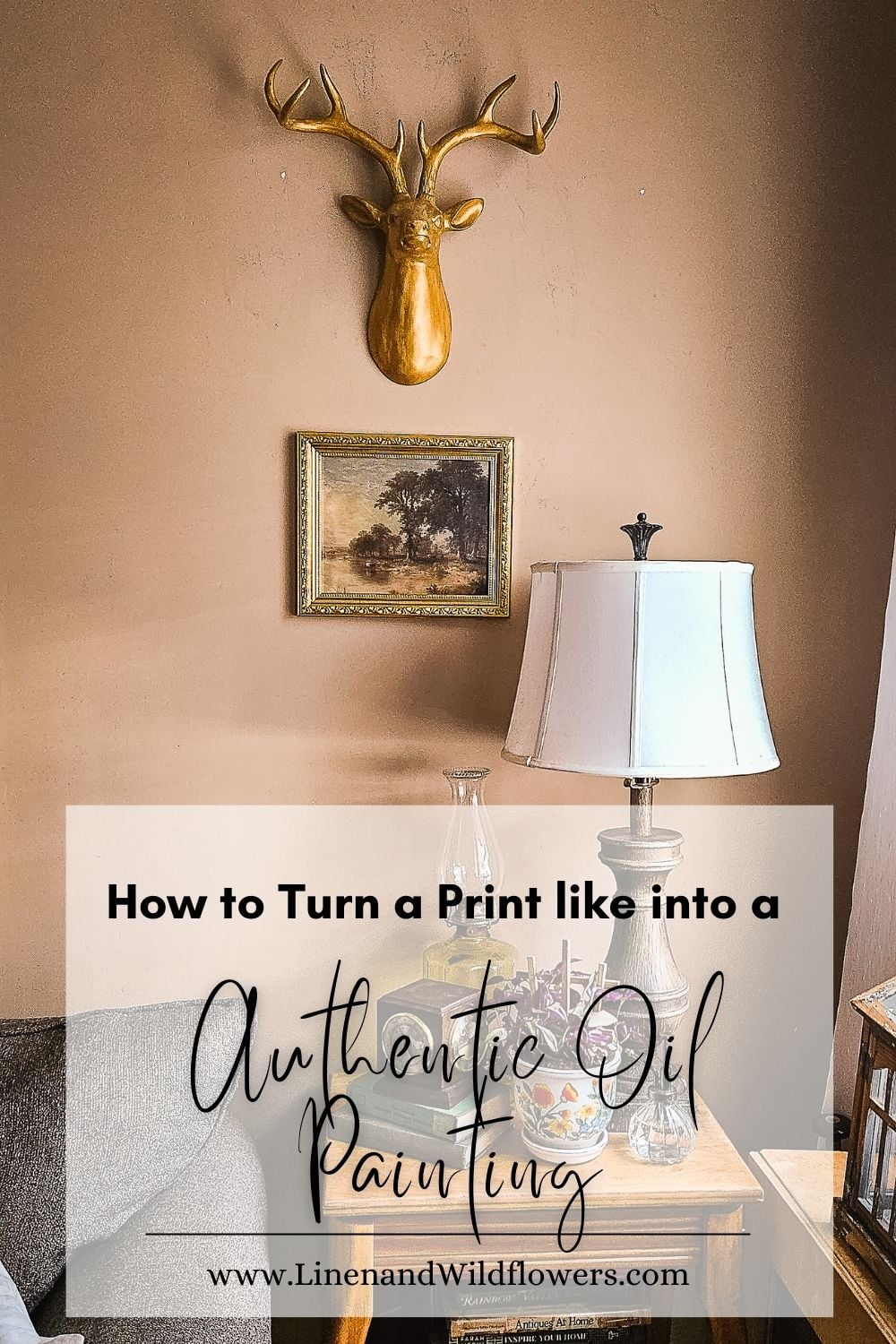 How to Turn a Print into a Faux Authentic Oil Painting · Linen ...