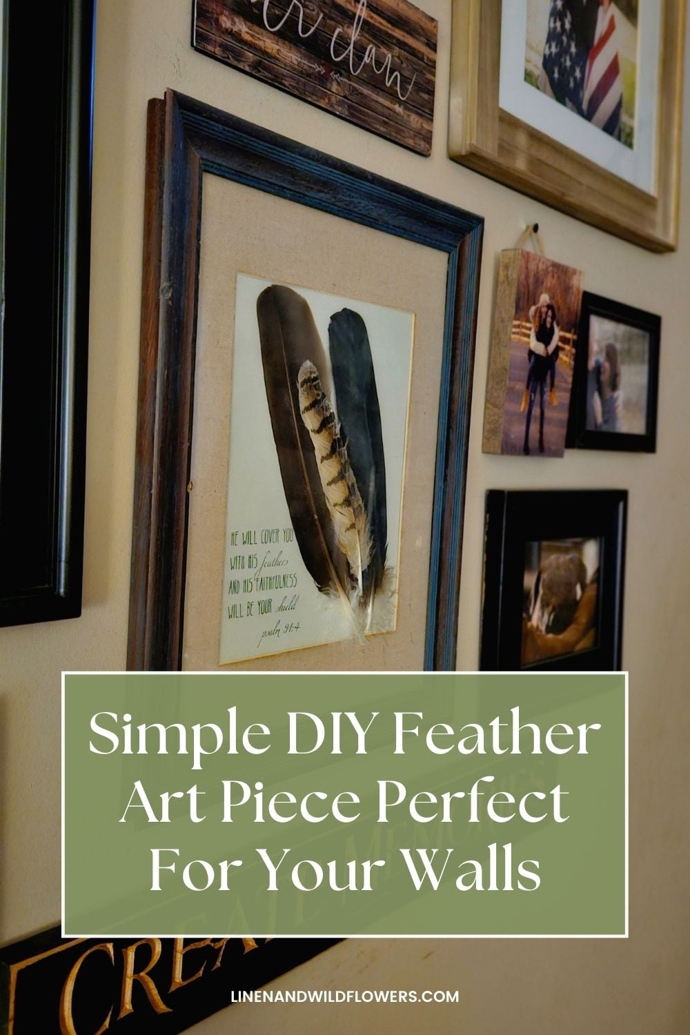 Simple DIY Feather Art Piece Perfect For Your Walls · Linen & Wildflowers