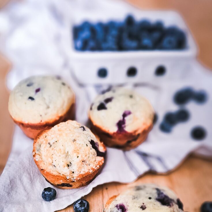 The BEST Homemade Blueberry Muffin Recipe · Linen & Wildflowers