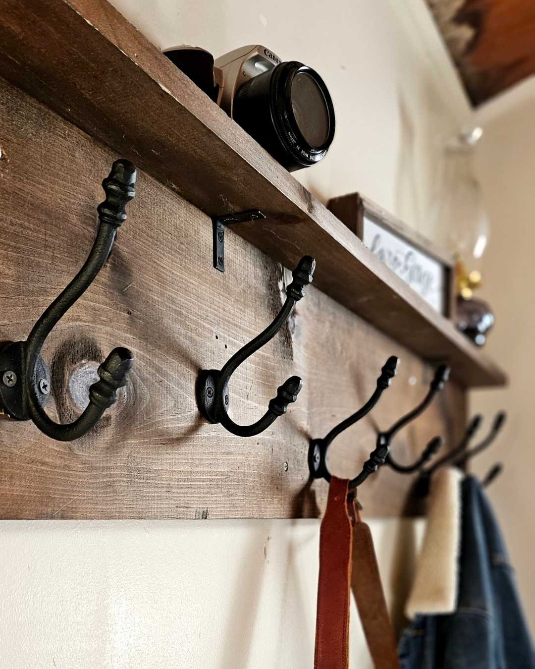 How to Build a Wall-Mounted DIY Coat Rack · Linen & Wildflowers