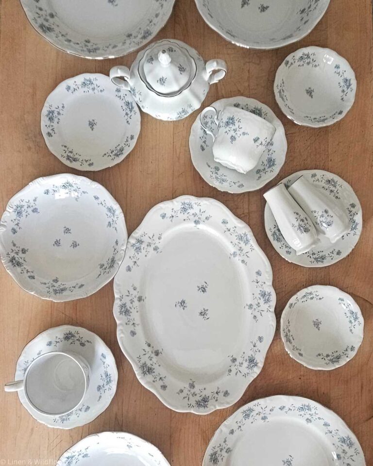 How to Style a Petite China Collection with Vintage Charm · Linen ...