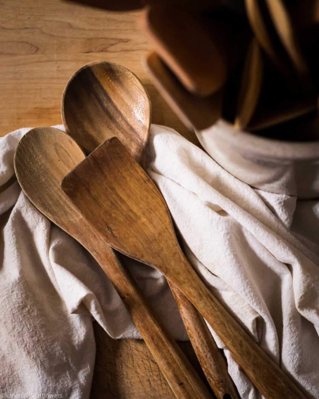 Why I Use Wooden Cooking Utensils Instead of Plastic · Linen & Wildflowers