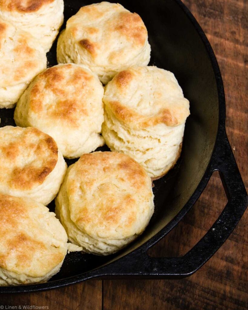 Easy Homemade Fluffy Baking Powder Biscuits Recipe · Linen & Wildflowers